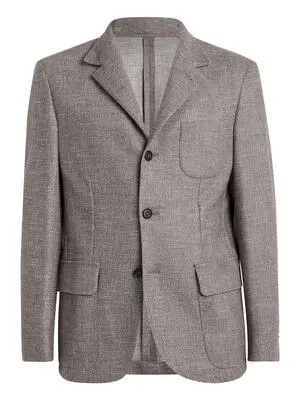 Corneliani Virgin Wool-silk-blend Blazer - Beige