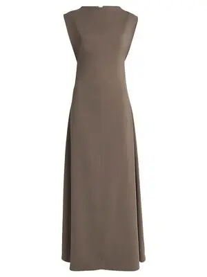 JOSEPH Woven Neva Comfort Cady Maxi Dress Brown