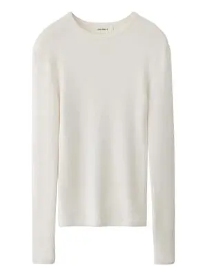 LISA YANG Vivian Long Sleeved Cashmere T-shirt - Offwhite