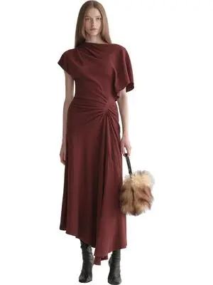 A.L.C. Dena Crepe Midi Dress - Black Cherry