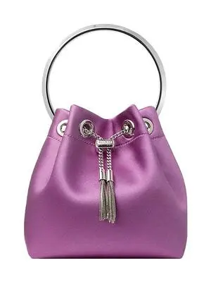 JIMMY CHOO Bon Bon Top-Handle Bag Violet Orchid/silver