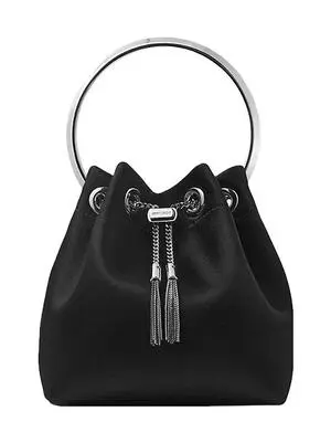 JIMMY CHOO Top-handle Bag With Bracelet Handle - Black/silver