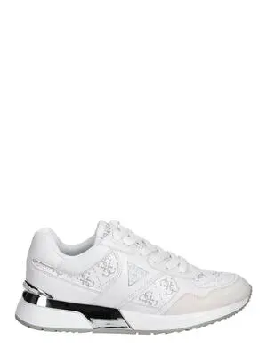 Guess Mickay 4g Logo-print Low-top Sneakers - White