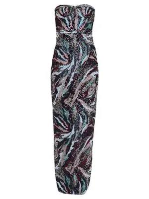 Bronx And Banco Dahlia Sequined Maxi Dress - Pink Multi