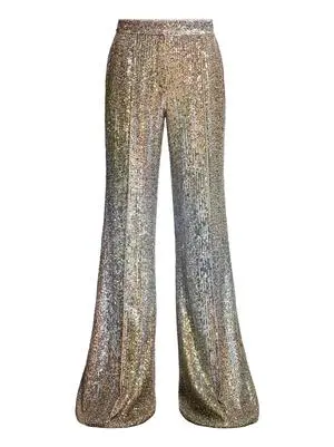 Elie Saab Sequin-embroidered Trousers - Yellow