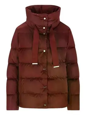 Herno Padded Funnel-Neck Jacket Brown
