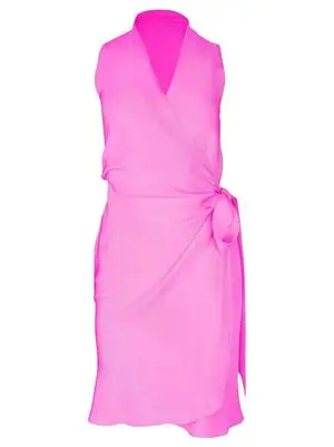 PETER COHEN Yard Wrap-tie Dress - Pink