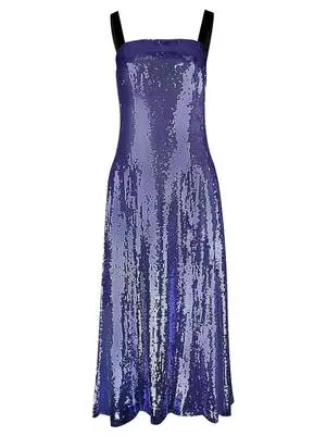 Adam Lippes Giovanna Sequin-embellished Midi Dress - Purple