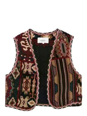 Ba&sh Patterned Waistcoat - Neutrals