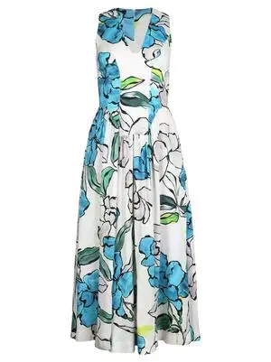 Aje Floral-print Midi Dress - White