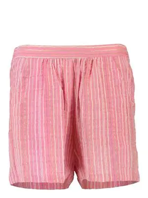 VALERIE KHALFON Sassi Striped Pull-on Shorts - Pink