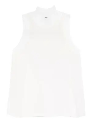 Peserico Sleeveless High-neck Top - White