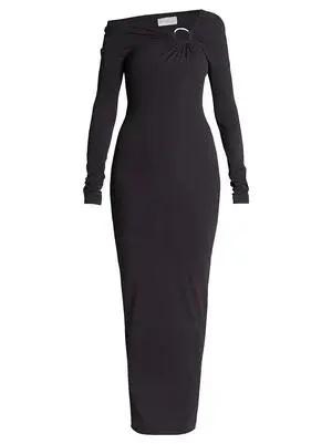 Alexandre Vauthier Off-shoulder Midi Dress - Black