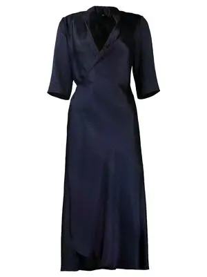PETER COHEN Wrap-effect Midi Dress - Blue