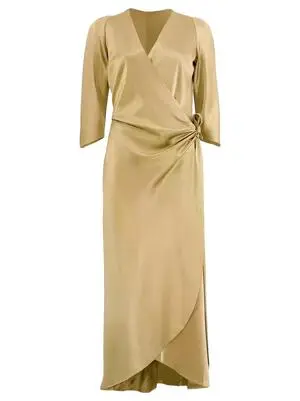 PETER COHEN Tie-Front Wrap Dress