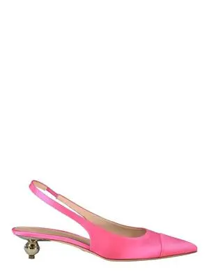 Giambattista Valli 35mm Satin Slingback Pumps - Pink