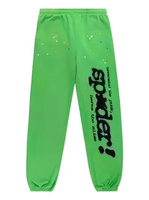 SP5DER Punk V2 Rhinestone Track Pants - Green