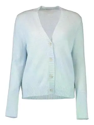 ALLUDE V-neck Buttoned Cardigan - Blue