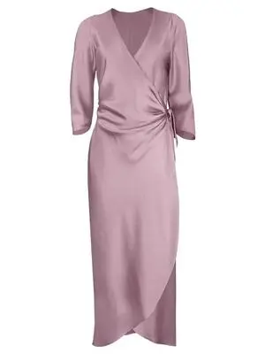 PETER COHEN Wrap-tie Midi Dress - Pink