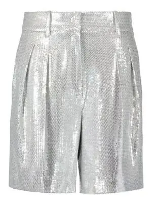 Michael Kors Sequinned Tailored Shorts - Silver