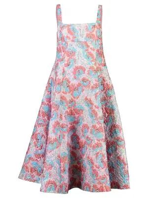 MARY KATRANTZOU Floral-brocade Midi Dress - Pink