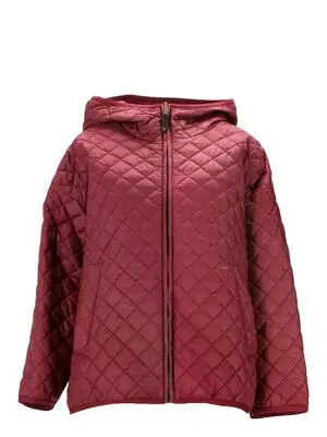 Max Mara Quilted Hooded Jacket - Red