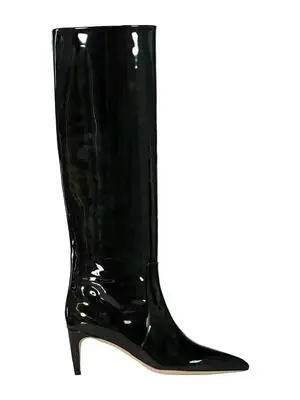 Paris Texas 60mm Leather Stiletto Boots - Black