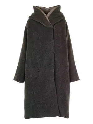 Max Mara Hooded Coat - Grey