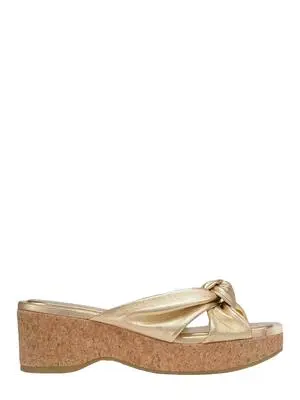 JIMMY CHOO 50mm Avenue Sandals - Gold