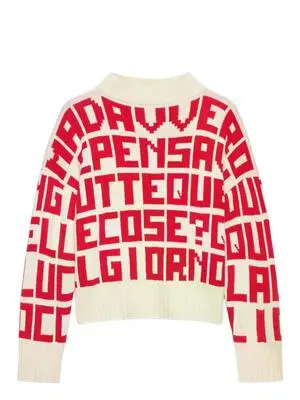 MSGM X Caterina Frongia Long-sleeve Sweater - Neutrals