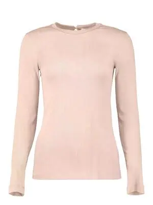 Brunello Cucinelli Ribbed Long-sleeve Top - Pink