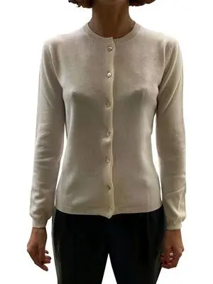 LA ROSE Buttoned Cashmere Cardigan