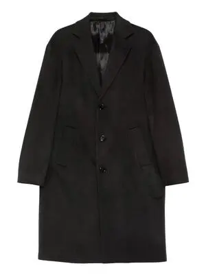 LARDINI Button Pocket Coat - Black