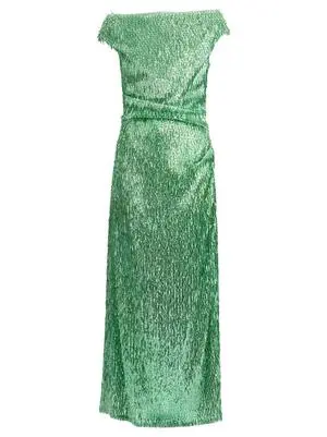 Erdem Sequinned Midi Dress - Green