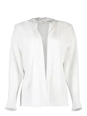 PETER COHEN Open-front Long-sleeve Cardigan - White