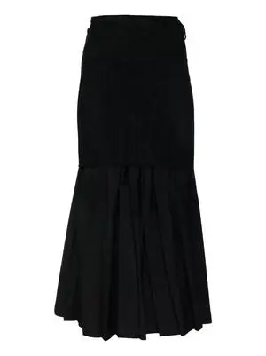 Aspesi Asymmetric Maxi Skirt - Black