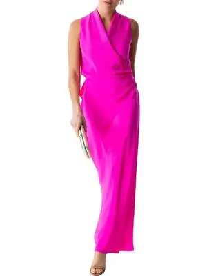 PETER COHEN Vickie Wrap Maxi Dress - Pink