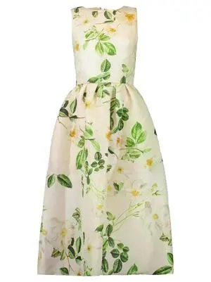 Monique Lhuillier Floral-print Maxi Dress - Neutrals