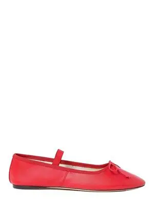 LOEFFLER RANDALL Leonie Leather Ballet Flats - Red