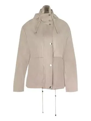 Michael Kors Hooded Crushed Jacket - Neutrals