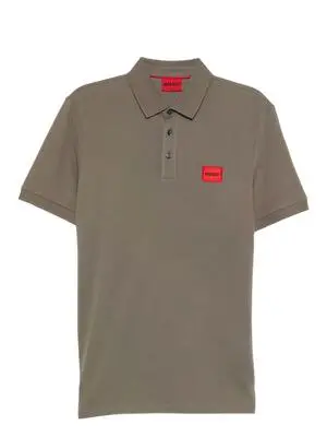 Hugo Logo-patched Polo Shirt - Grey