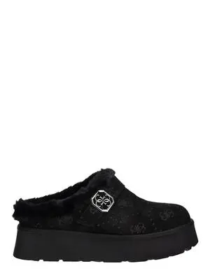 Guess Logo-detail Flat Mules - Black