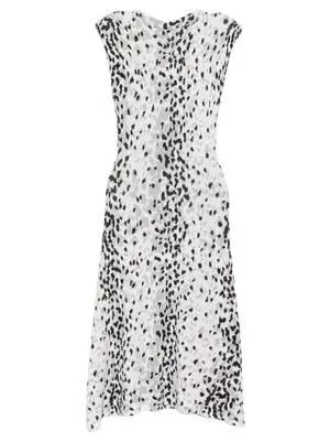 Karl Lagerfeld Animal Print Midi Dress - White