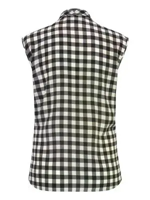 MAISON COMMON Gingham-check Blouse - Black