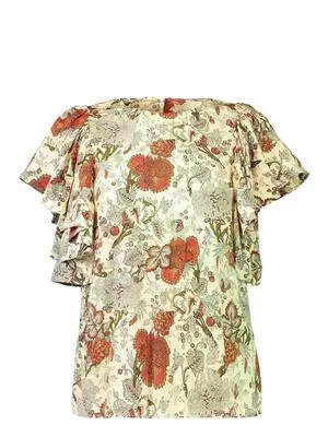 Ulla Johnson Lena Floral Blouse - Neutrals