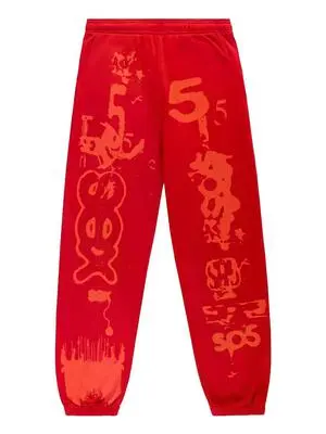 SP5DER X-ray Track Pants - Red