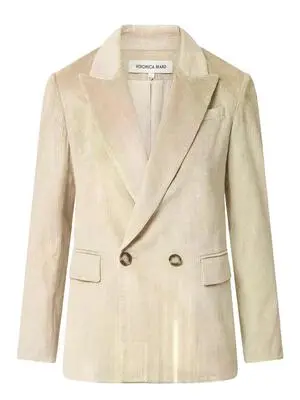 Veronica Beard Double-breasted Corduroy Blazer - Neutrals