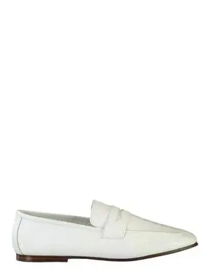 SOPHIQUE Essenziale Crocodile-embossed Loafers - White