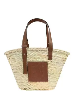 LOEWE Basket Tote Bag With Logo Patch