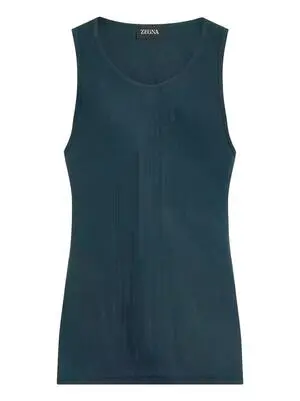 Zegna Cotton Tank Top - Green